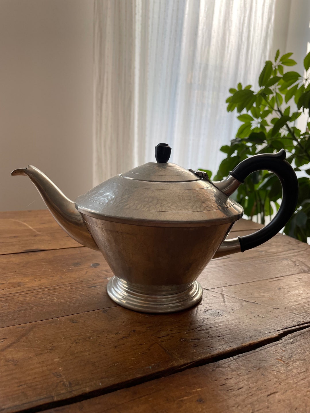 Hand Hammered Pewter Tea Pot Metal Made in England - Etsy