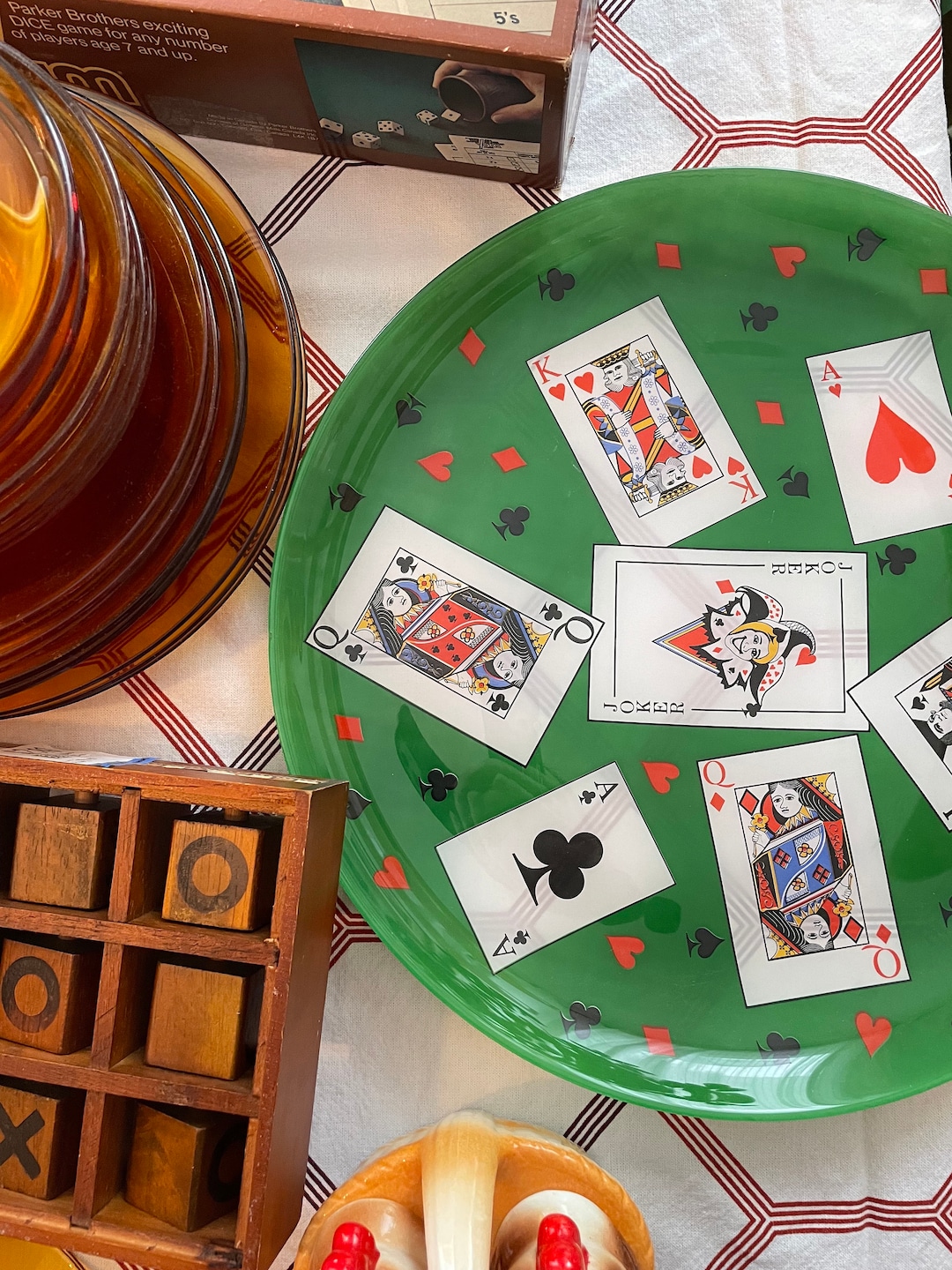 Playing Card Glass Tray, Poker Glass Tray, Serving Plate Card Game - Etsy