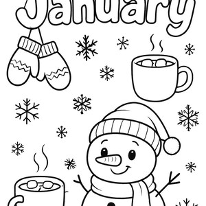 12 Months Coloring Pages Bundle Seasonal Printable Coloring Book for ...