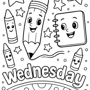 Days of the Week Coloring Pages: Kids Learning Activity (PDF Download ...