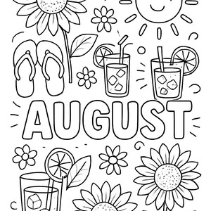 12 Months Coloring Pages Bundle Seasonal Printable Coloring Book for ...