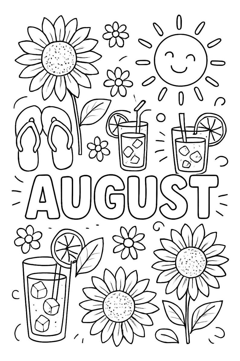 12 Months Coloring Pages Bundle Seasonal Printable Coloring Book for ...