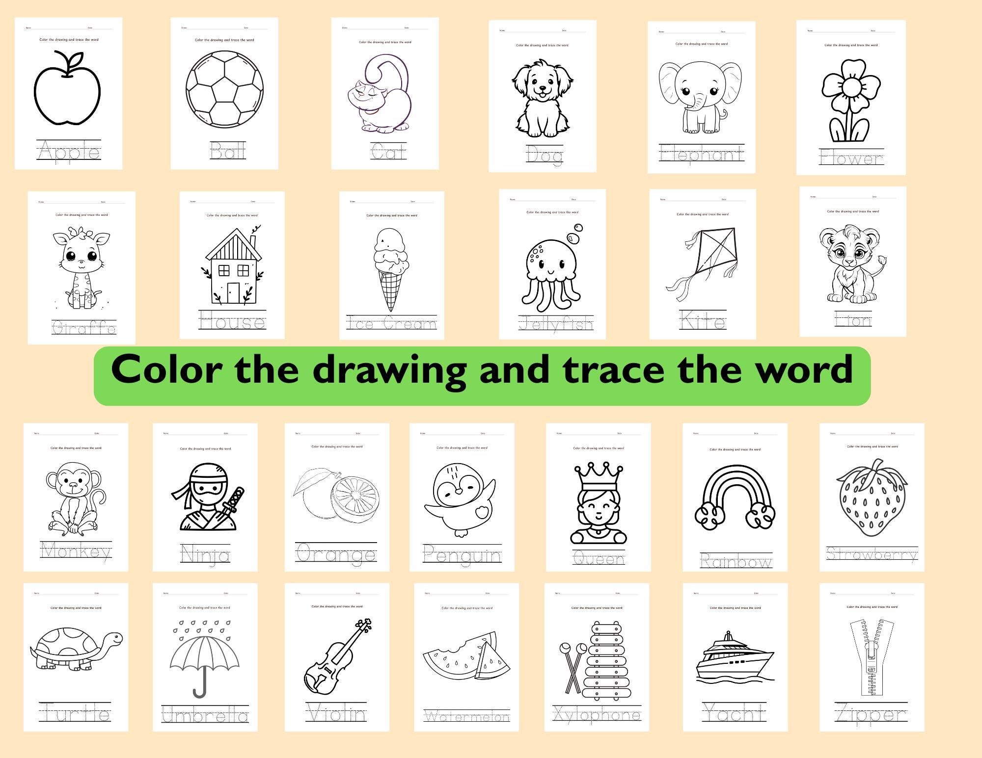 ABC Coloring Pages for Kids – A to Z Printable Alphabet Letters ...