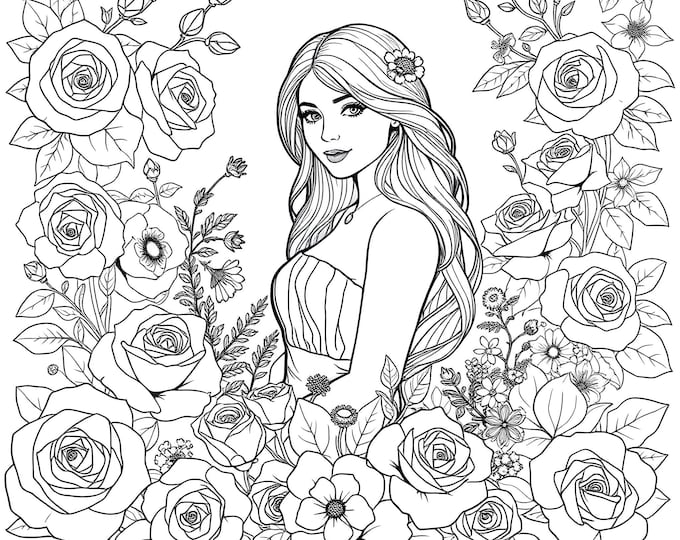 Embrace the Beauty of Roses! Over 250 Rose Coloring Pages - Printable ...