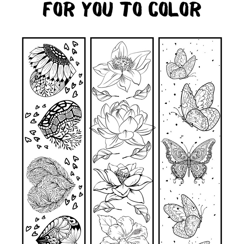Mini Coloring Bookmarks - Etsy