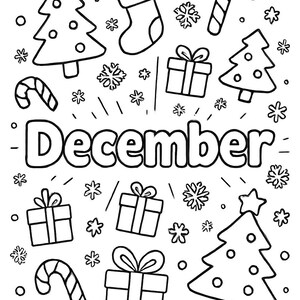 12 Months Coloring Pages Bundle Seasonal Printable Coloring Book for ...