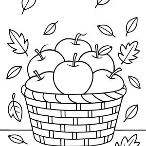 Fall Coloring Pages for Kids | Autumn Animals & Leaves (PDF Pattern) - Etsy