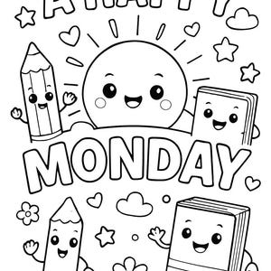 Days of the Week Coloring Pages: Kids Learning Activity (PDF Download ...