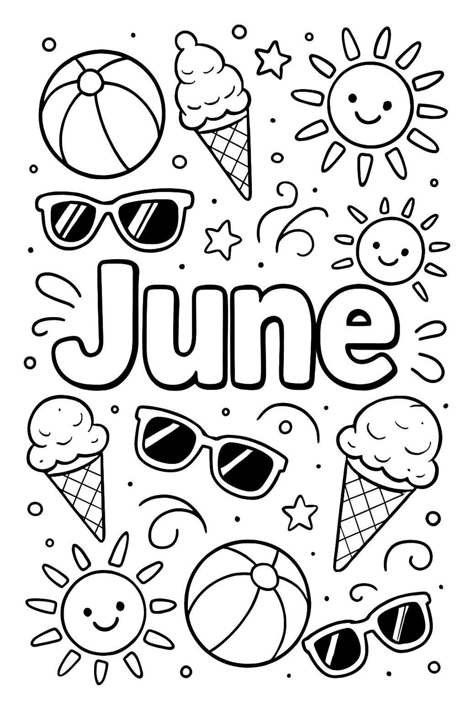 Seasonal Coloring Book: 12 Months Printable Activity Pages (PDF ...