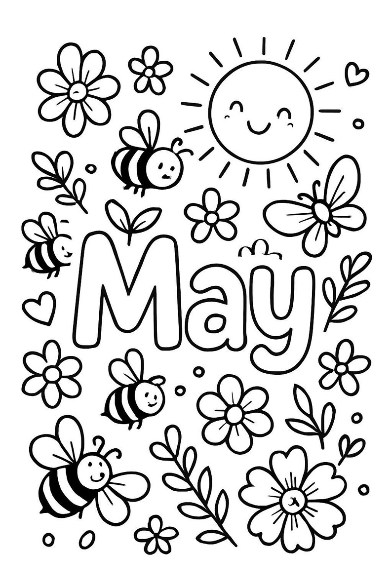 12 Months Coloring Pages Bundle Seasonal Printable Coloring Book for ...