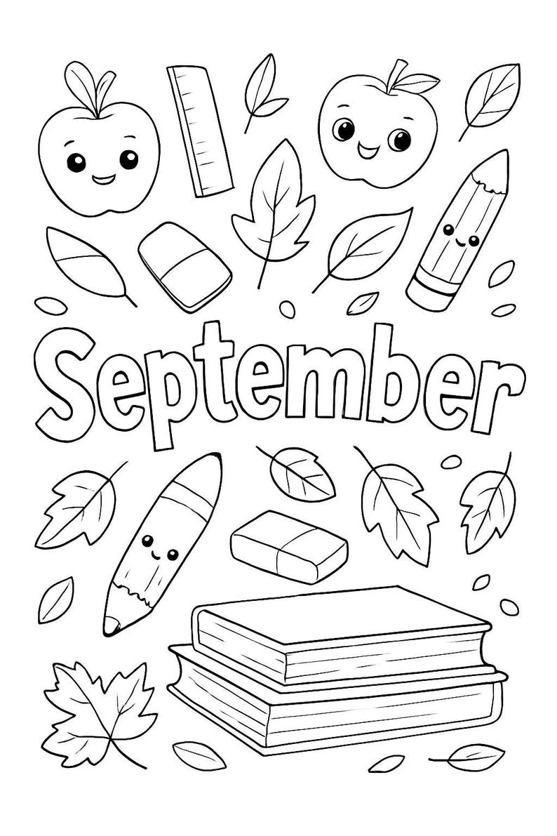 12 Months Coloring Pages Bundle Seasonal Printable Coloring Book for ...