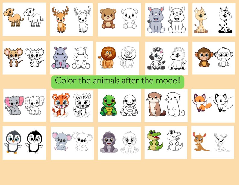 ABC Animal Coloring Pages With Examples – Toddler Printable Sheets ...