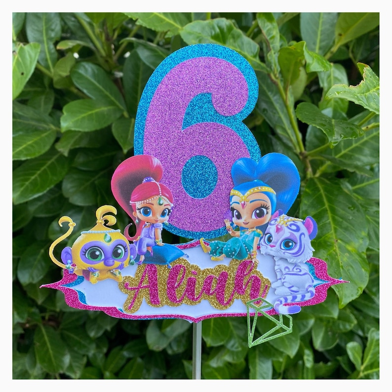 Shimmer and Shine Themed Personalised Cake Topper - Etsy