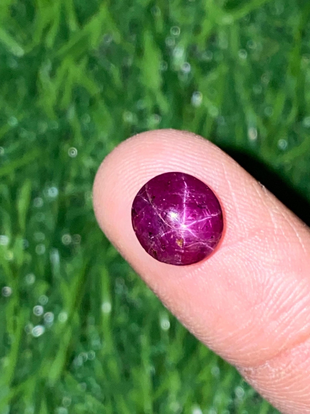 Natural Star Ruby Gemstone , Star Ruby Loose Gemstone , Round Shape ...