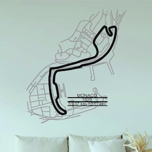 Circuit De Monaco Metal Wall Art - Etsy