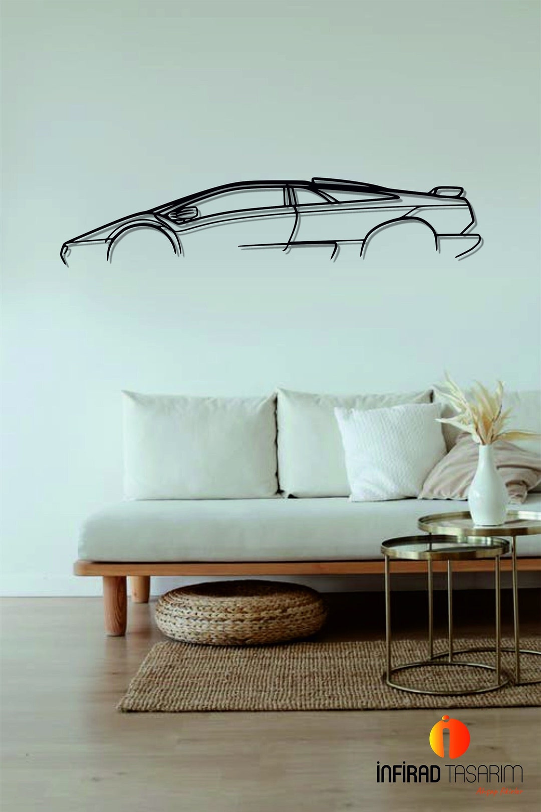 Diablo SV Silhouette Metal Wall Art Metal Wall Art Metal Car Silhouette ...