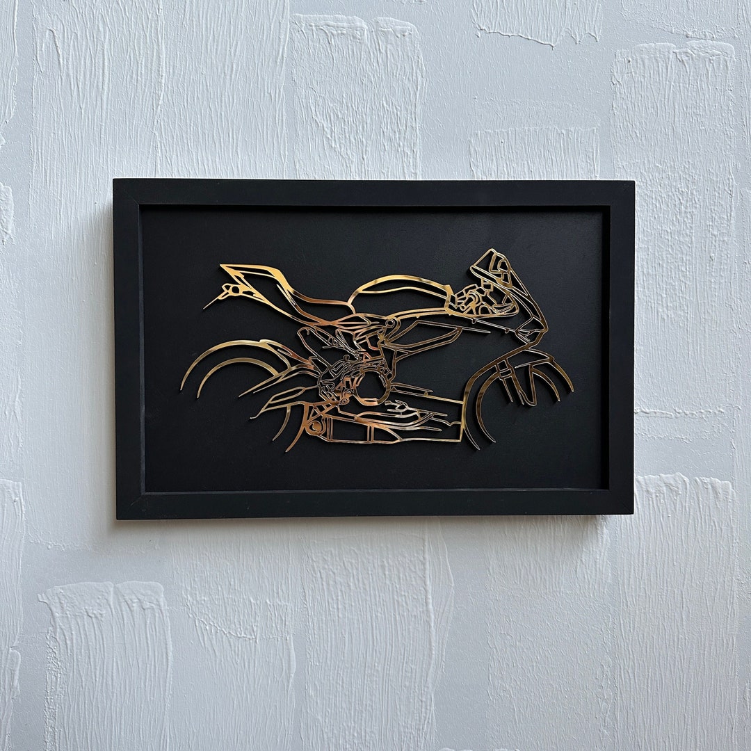 899 Panigale Silhouette Wood Wall Art Motorcycle Silhouette Wall Decor ...