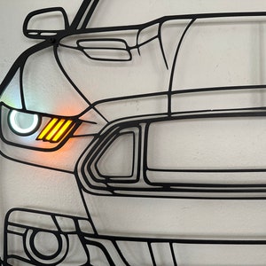 Neon Car Metal Wall Art | Car Wall Art | Gift for Car Lovers | Metal ...