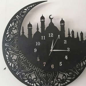 Wooden Islamic Wall Clock,islamic Clock, Islamic Wall Art, Islamic Home ...