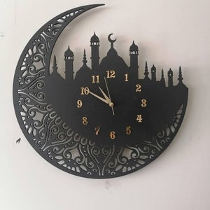 Wooden Islamic Wall Clock,islamic Clock, Islamic Wall Art, Islamic Home ...