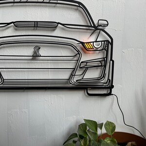 Neon Car Metal Wall Art | Car Wall Art | Gift for Car Lovers | Metal ...
