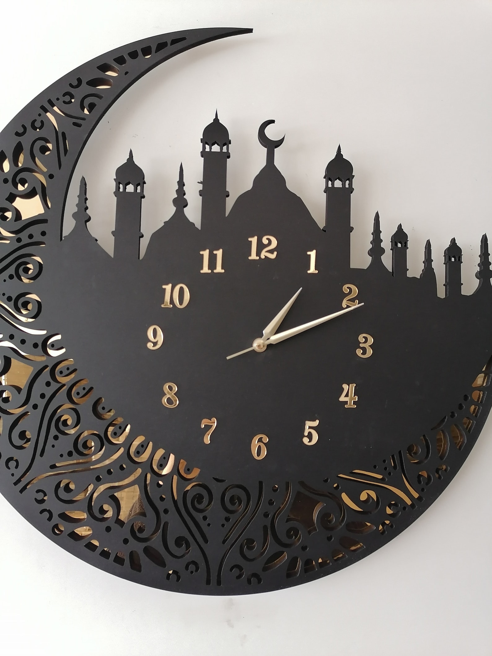 Wooden Islamic Wall Clock,islamic Clock, Islamic Wall Art, Islamic Home ...
