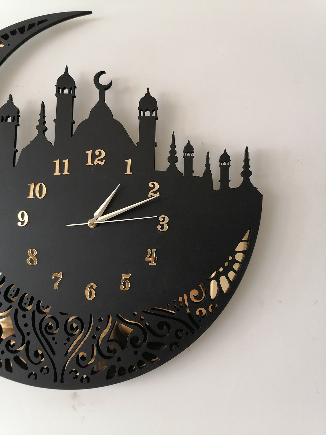 Wooden Islamic Wall Clockislamic Clock Islamic Wall Art | Etsy