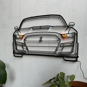 Neon Car Metal Wall Art | Car Wall Art | Gift for Car Lovers | Metal ...