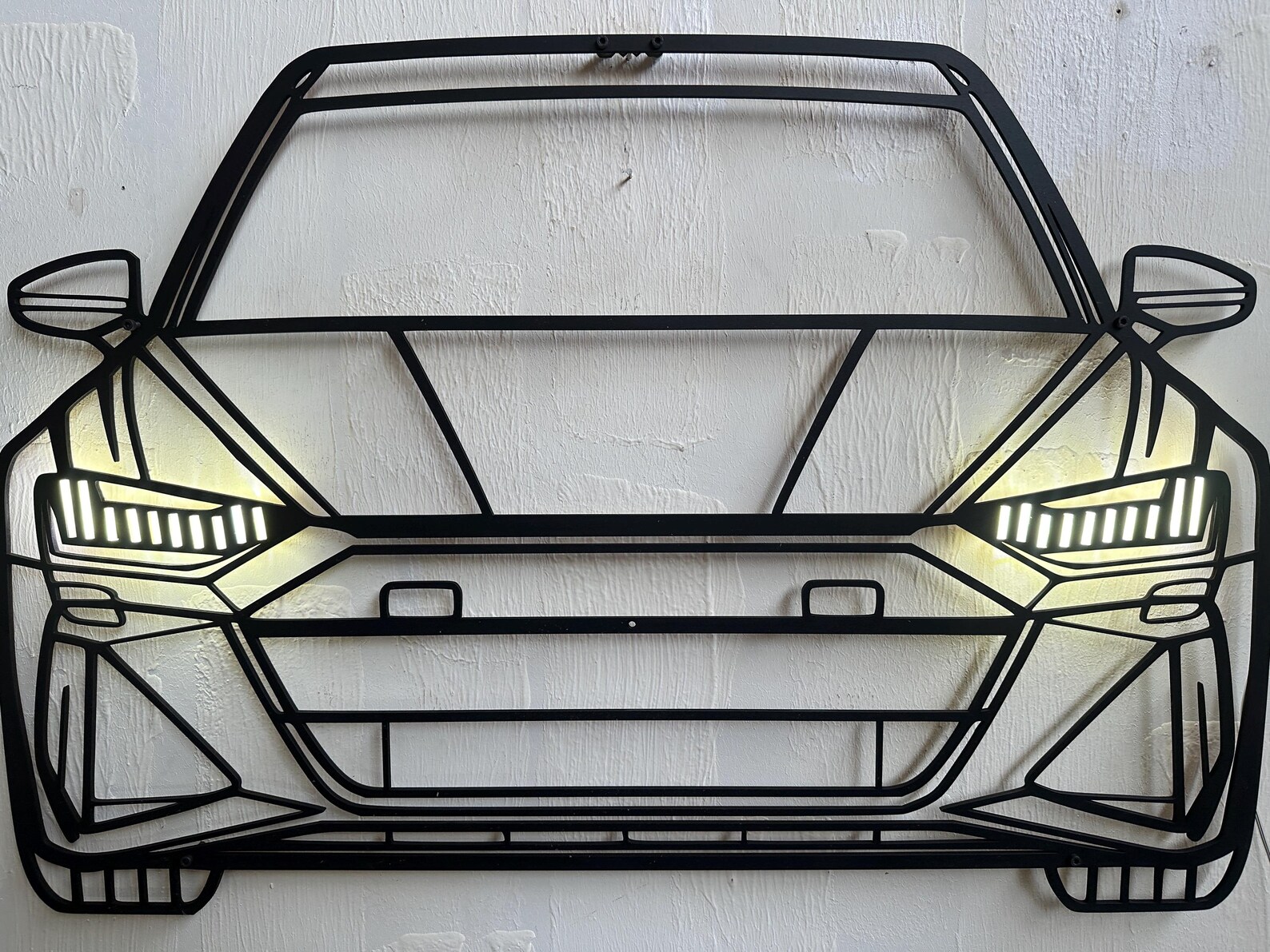 Neon Car Metal Wall Art | Car Wall Art | Gift for Car Lovers | Metal ...
