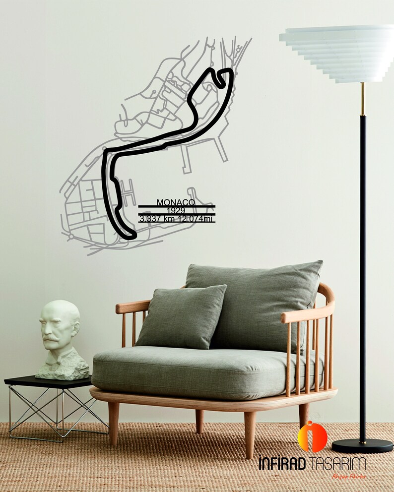 Circuit De Monaco Metal Wall Art - Etsy