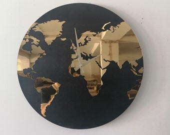 World Clock Wall Art - Etsy