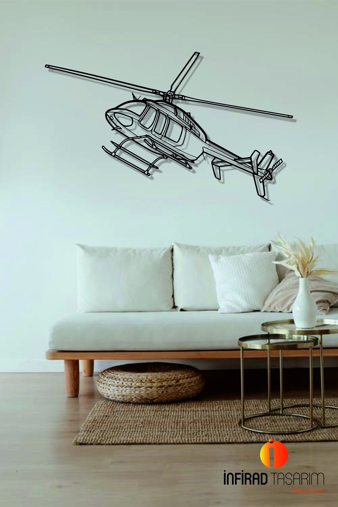 407GX Angle Helicopter Metal Wall Art | Helicopter Wall Art ...