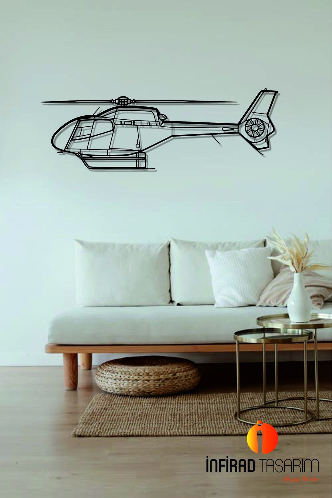 EC120 Helicopter Metal Wall Art | Helicopter Wall Art | Helicopter Home ...