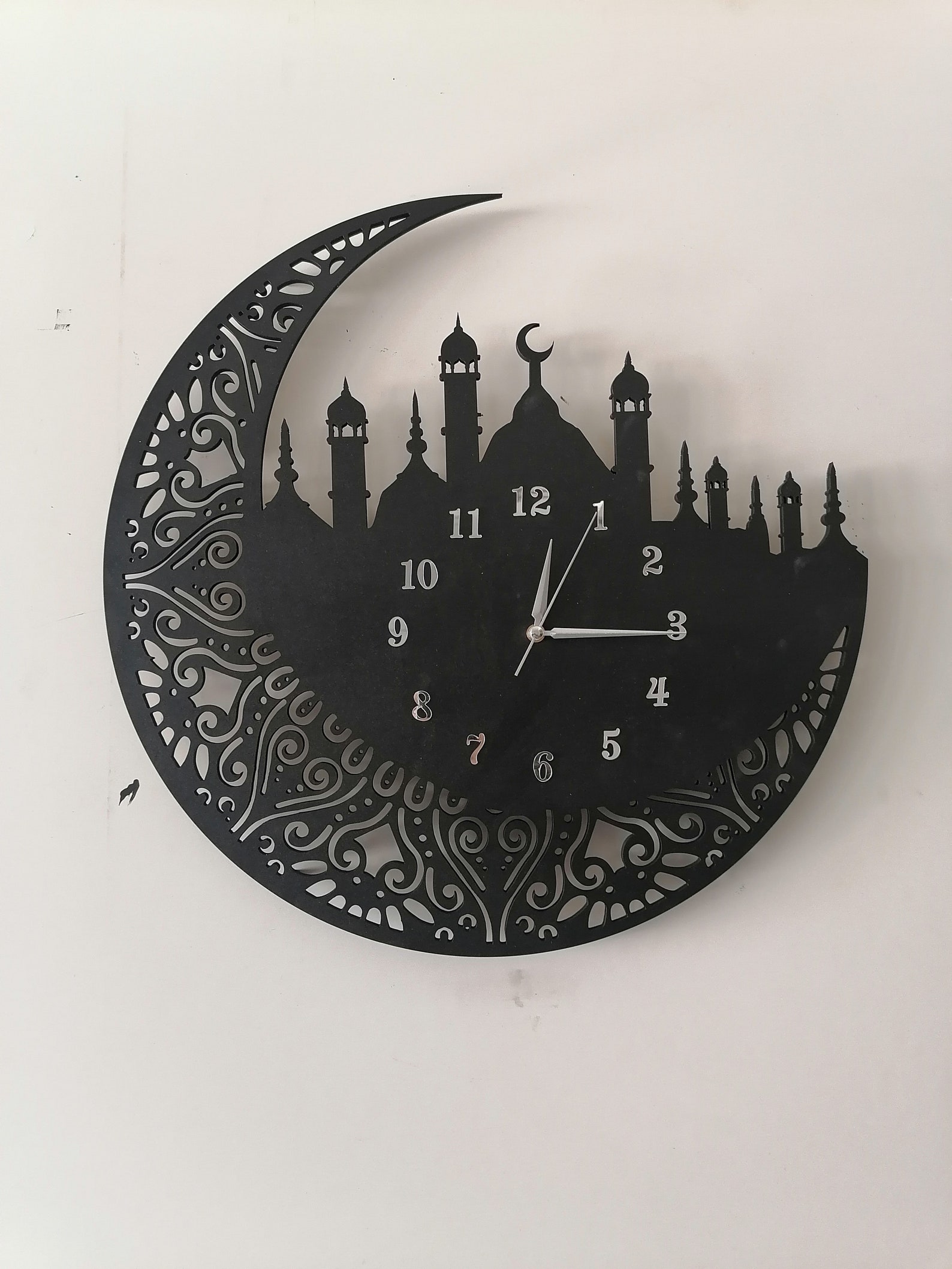 Wooden Islamic Wall Clock,islamic Clock, Islamic Wall Art, Islamic Home ...