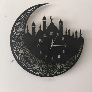 Wooden Islamic Wall Clock,islamic Clock, Islamic Wall Art, Islamic Home ...