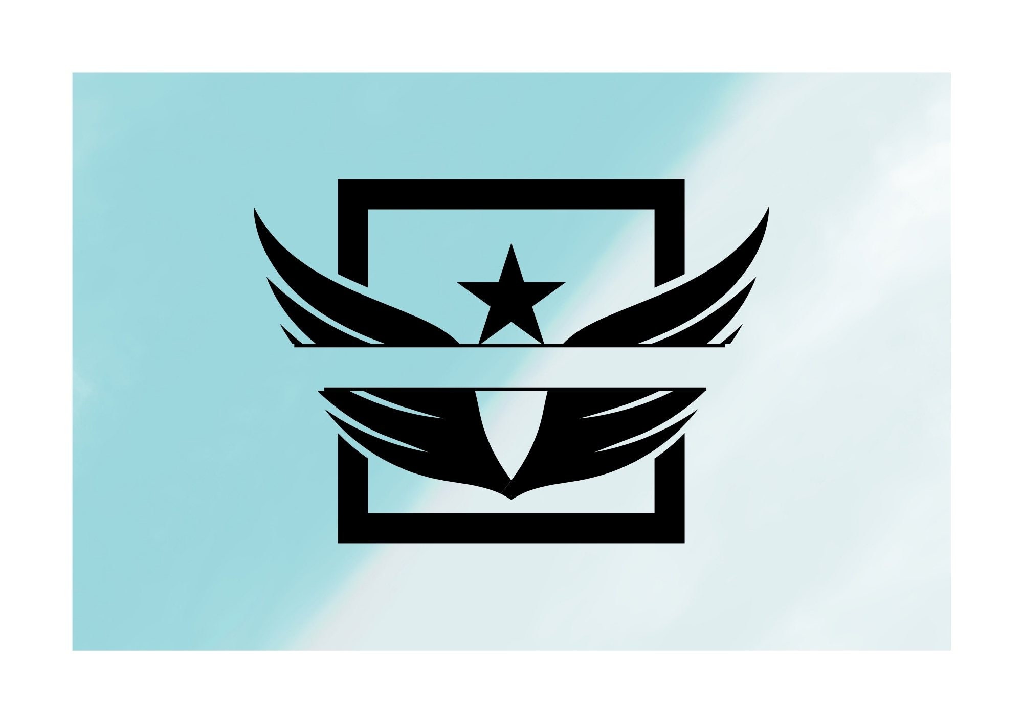 Falcon Split Svg Hawk Svg Eagle Svg Wings Svg Decorative - Etsy