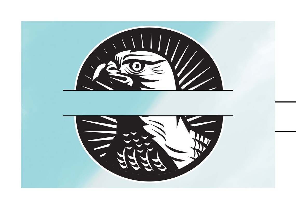 Falcon Split Svg Hawk Svg Eagle Svg Wings Svg Decorative - Etsy