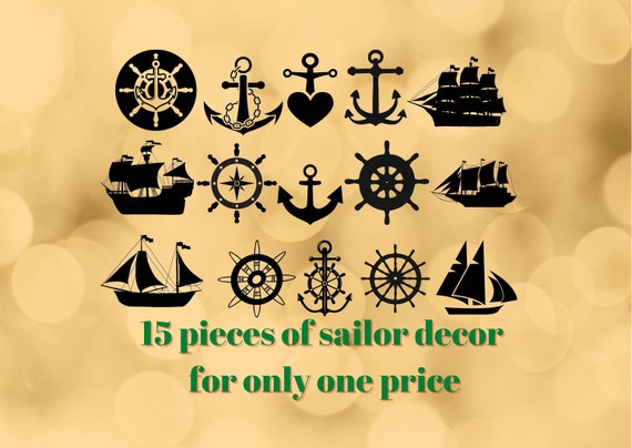 Sailor Decor Svg Rudder Svg Anchor Svg Boat Svg Vector | Etsy