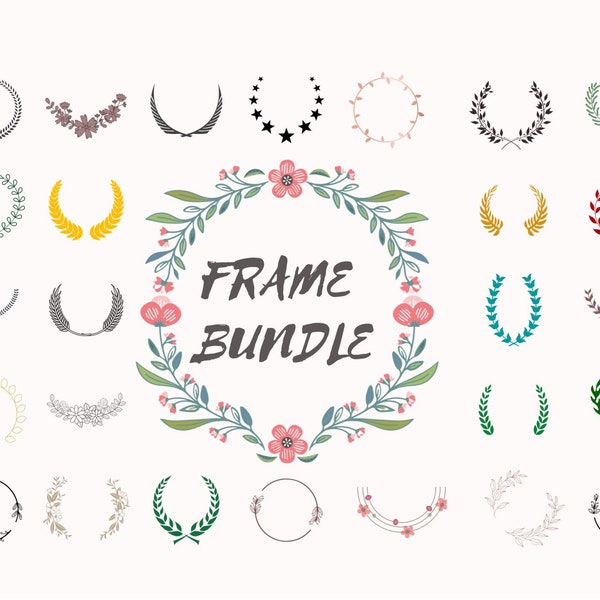 Monogram Frame Svg - Etsy