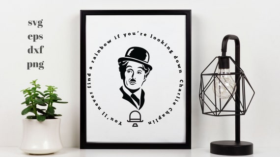 Charlie Chaplin SVG Charlie Gift Design for Cup Files for | Etsy