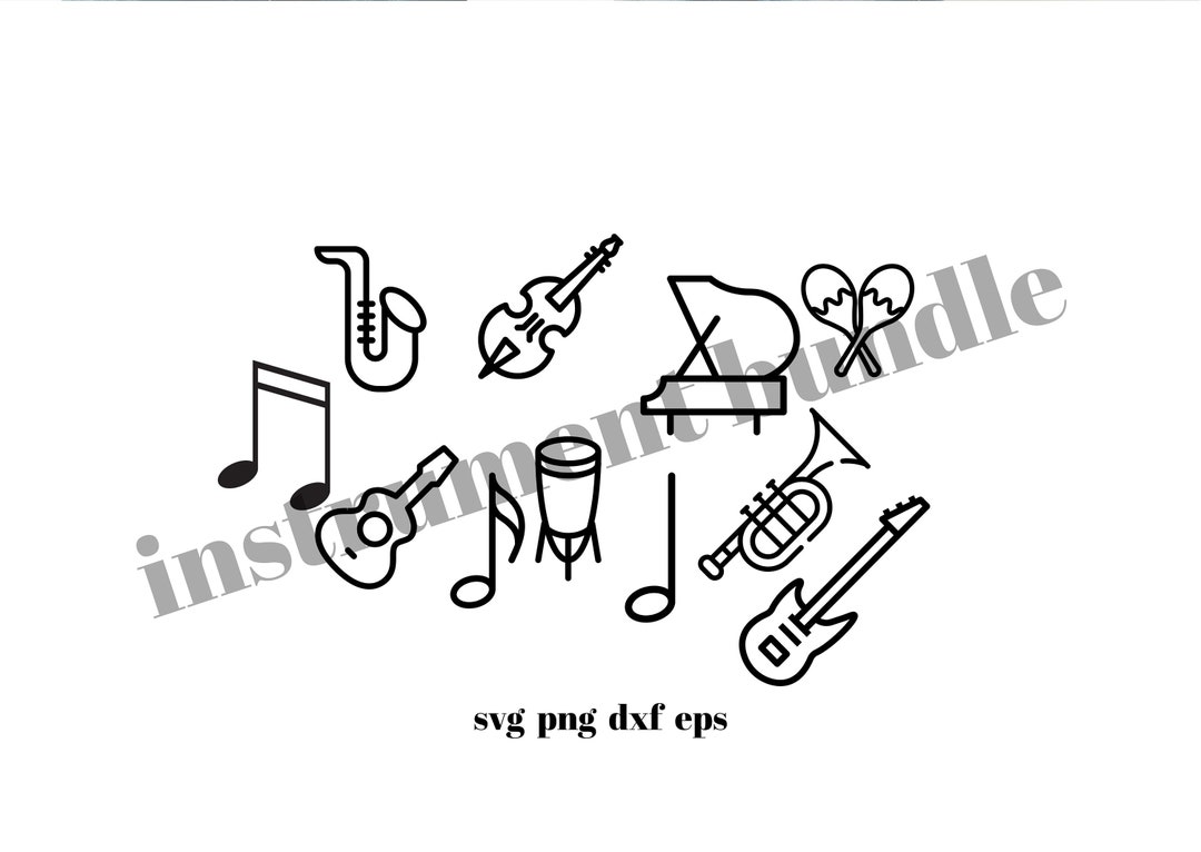 Musical Instruments Svg, Files for Cricut, Cup Printing Svg, Instant ...