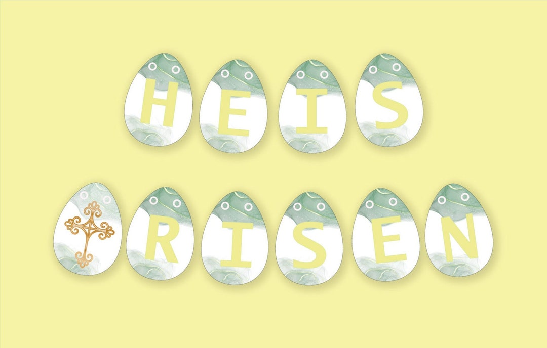 Printable Banner for Your Easter Party, He is Risen Banner, DIY Digital ...