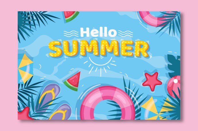 Background for Summer, DIY Instant Download, Summer Party Printable - Etsy