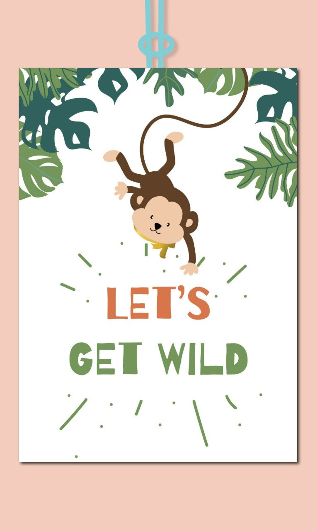 Thank You for Safari Themed Birthday Party, DIY Instant Download ...