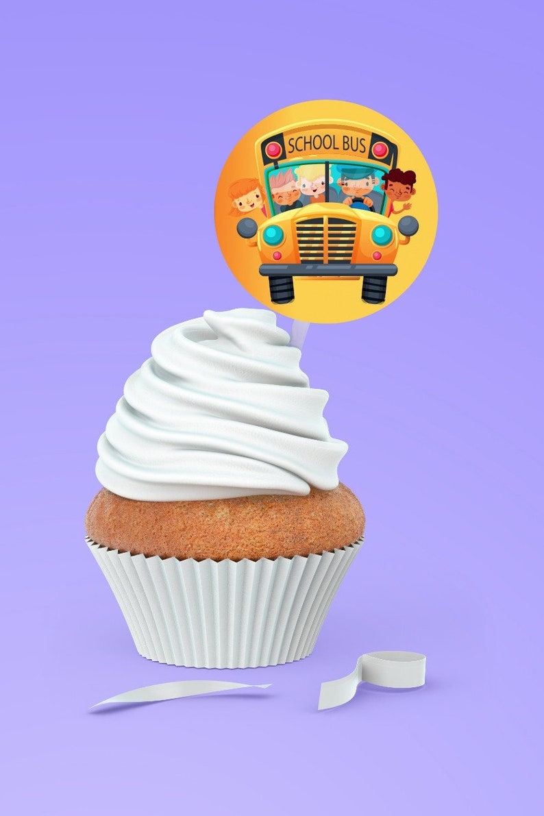 Printable Cupcake Topper for Back to School Event DIY - Etsy
