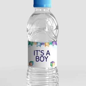 Printable Water Bottle Labels for Boy Baby Shower Parties, It's a Boy ...