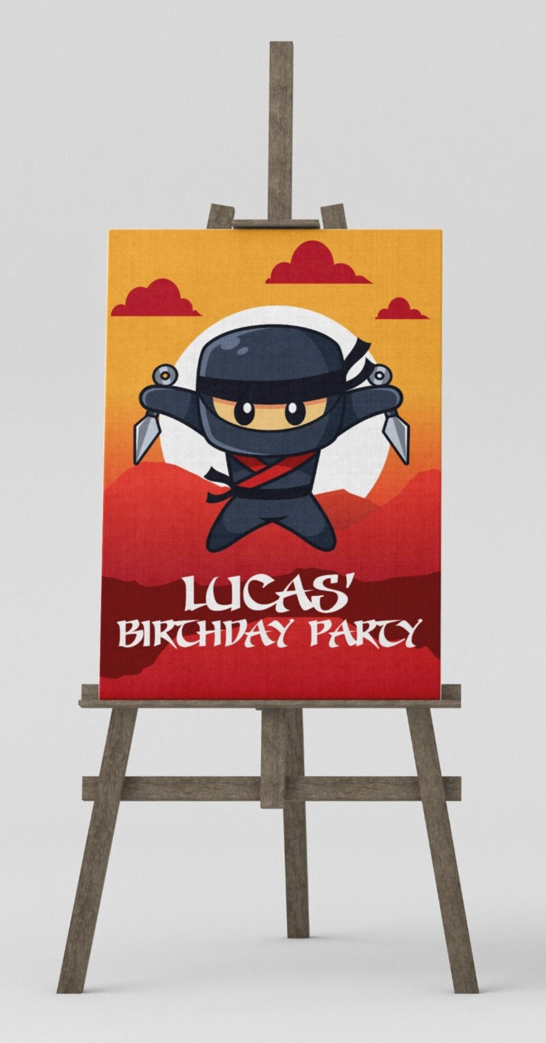 Welcome Sign Small Size for Ninja Themed Birthday Party, DIY Instant ...