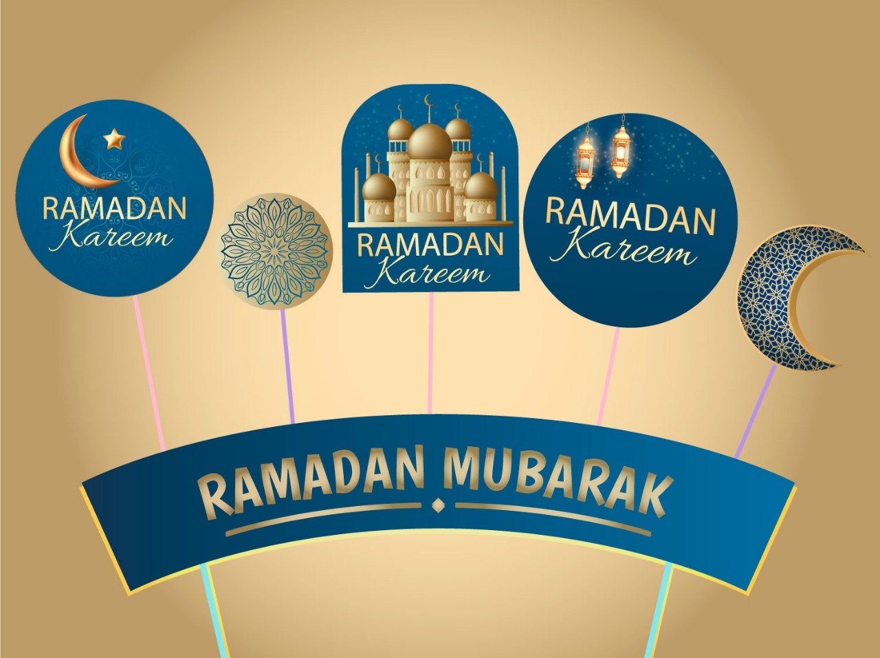 Printable Centerpieces for Ramadan Iftar, Ramadan Kareem, DIY Instant ...