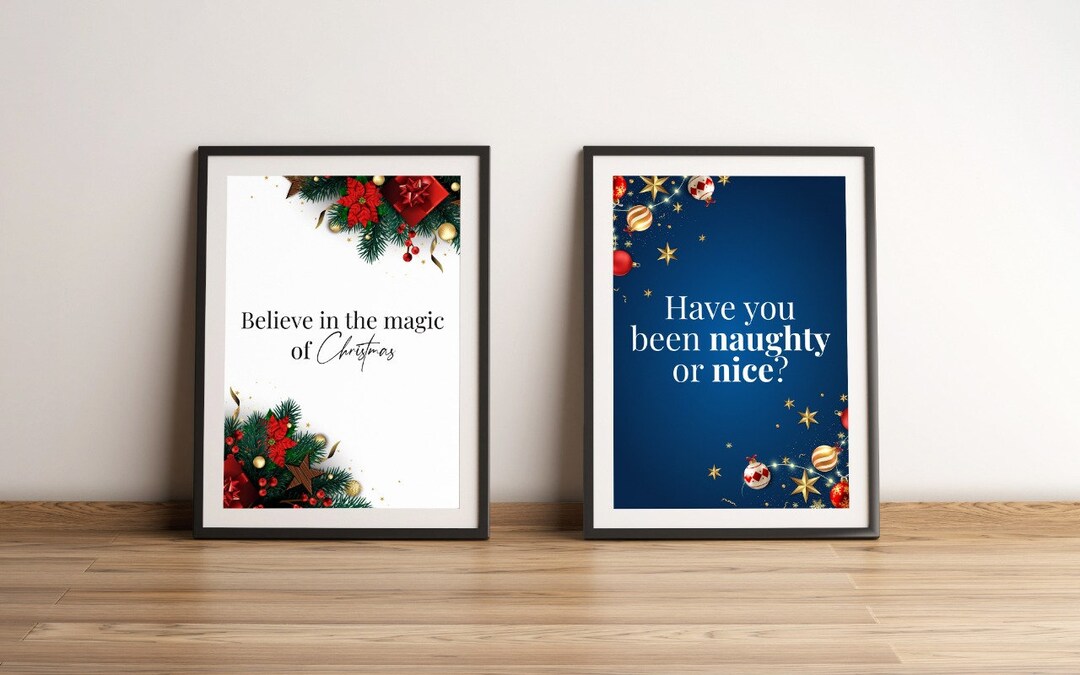 Printable Table Signs for Your Christmas Party, Instant Download, Merry ...