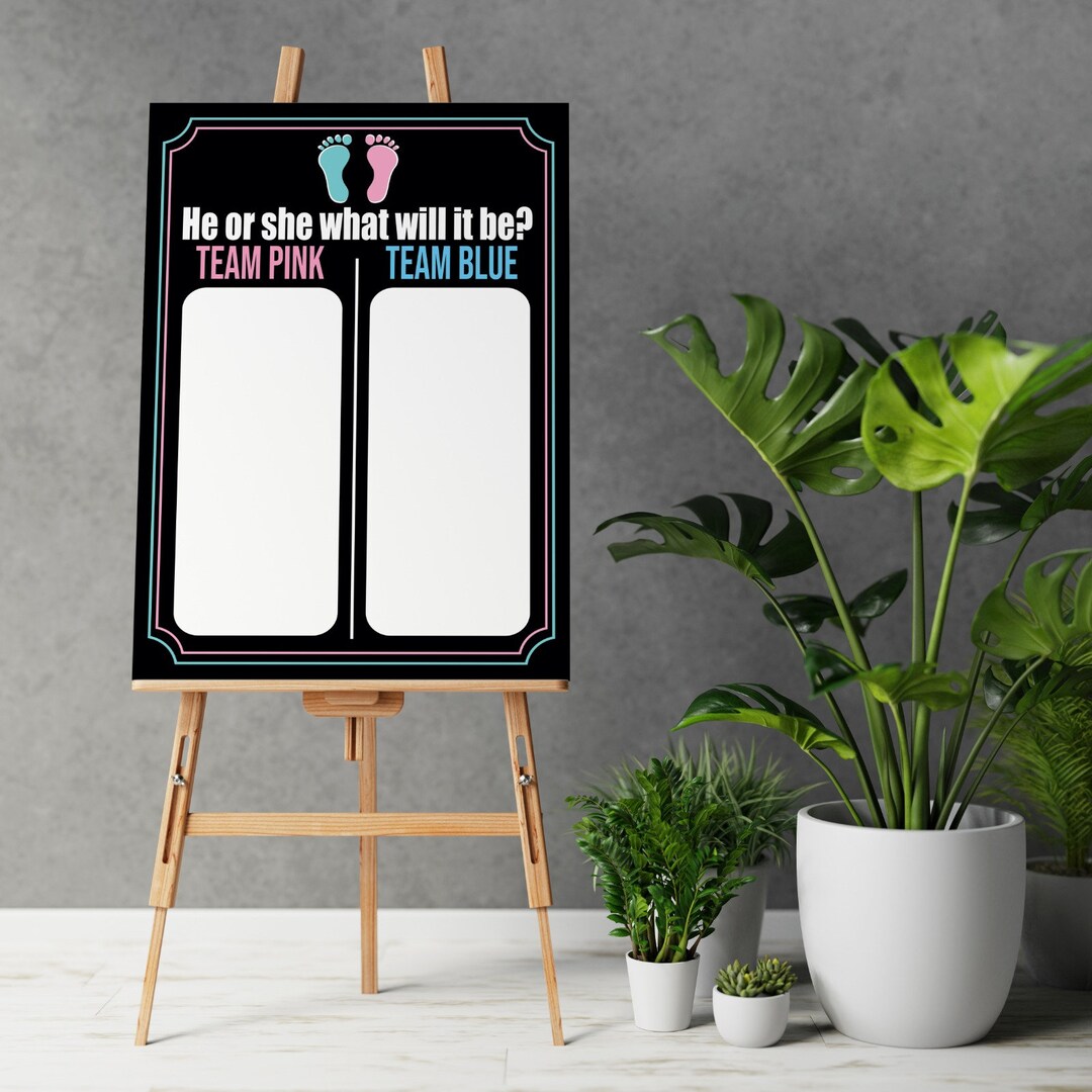 Printable Welcome Sign Big Size for Gender Reveal Parties, Pink or Blue ...